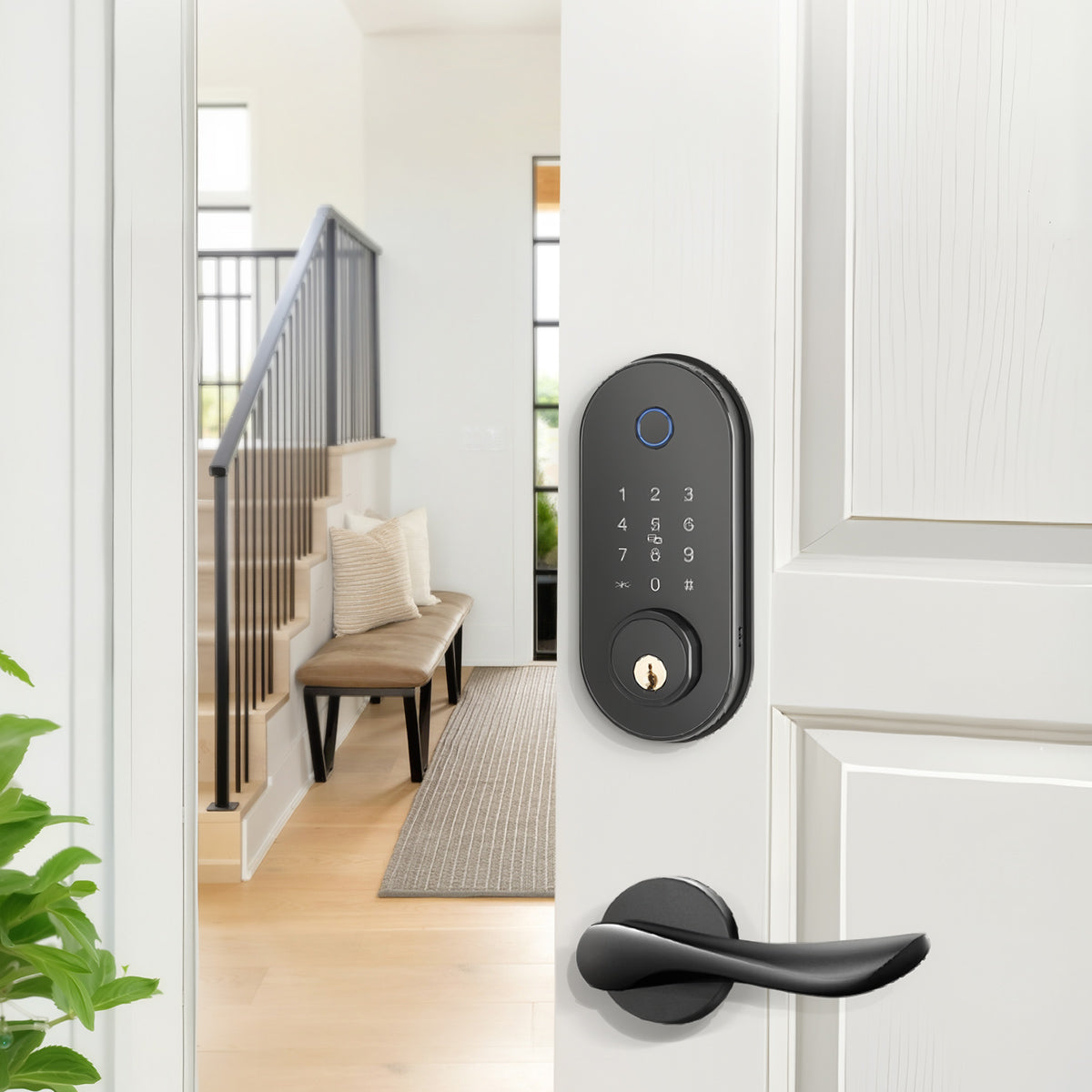 DL0101 Smart Door Lock, Fingerprint APP Deadbolt - Blacksmith