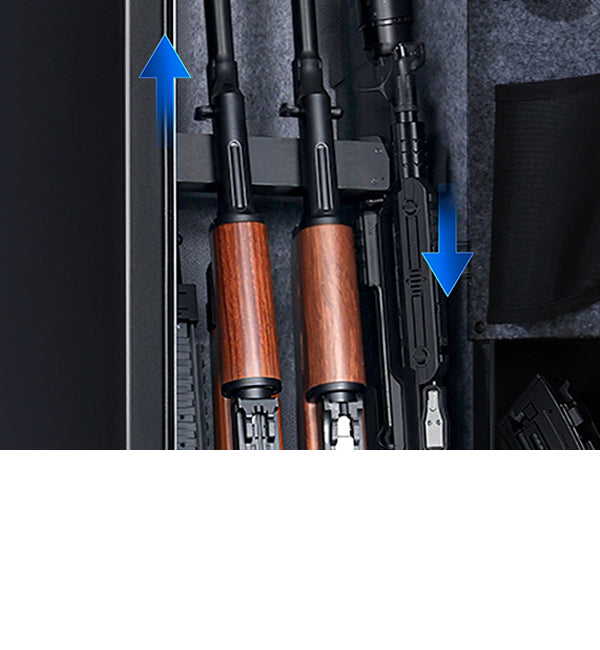 SE0104 Rifle Safe, Compact 5 Gun Cabinet Keypad - Blacksmith