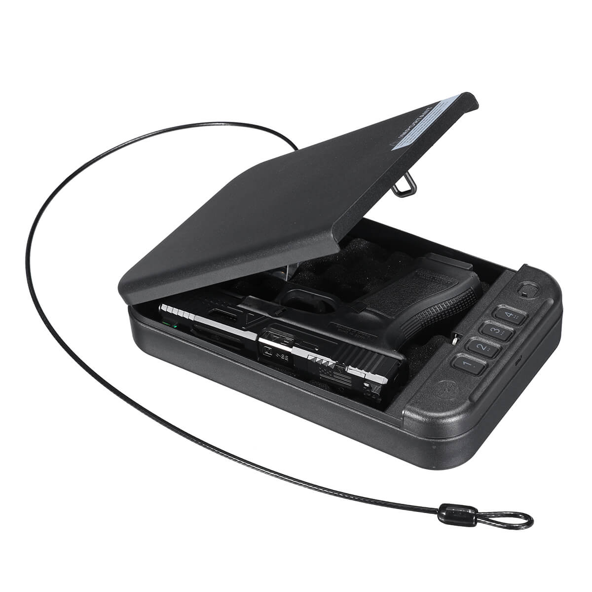 SE0301 Pistol Safe, Portable Box RFID Access - Blacksmith