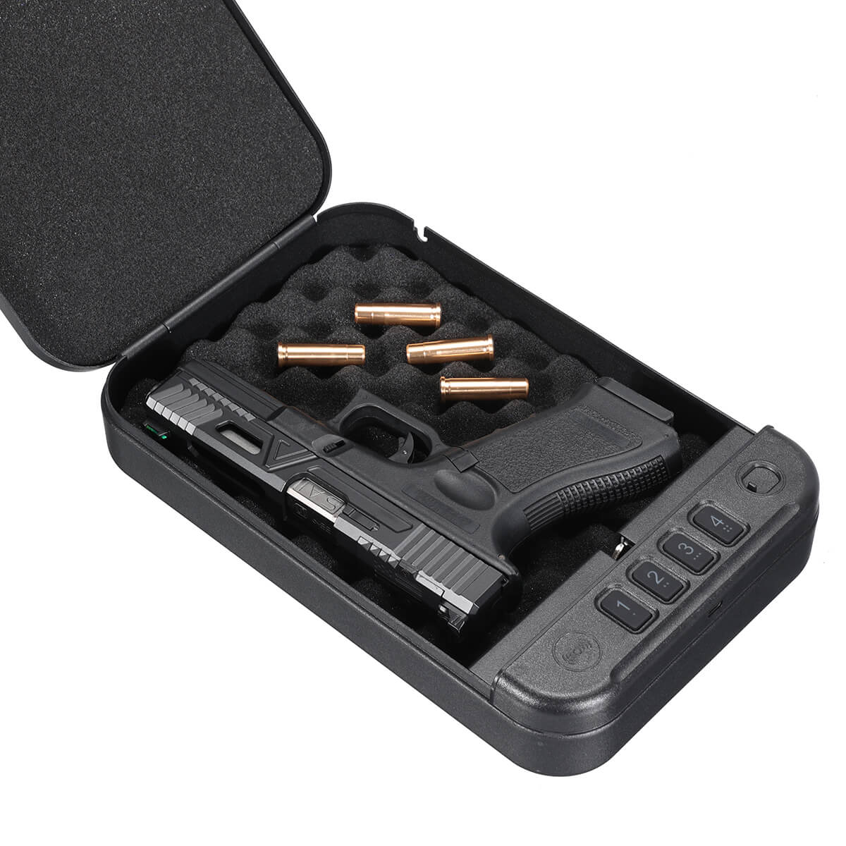 SE0301 Pistol Safe, Portable Box RFID Access - Blacksmith