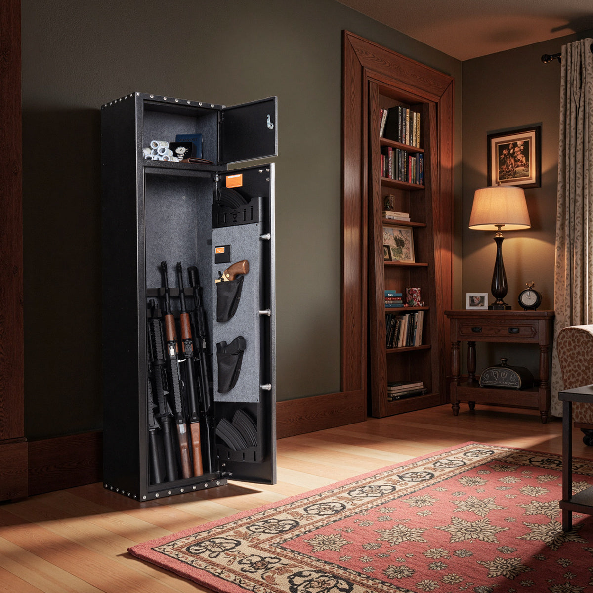 Rifle Safe, 6 Long Gun Fingerprints Separate Box - Blacksmith