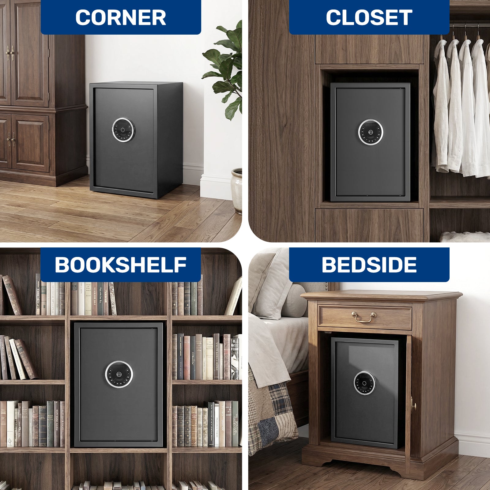 SF0505 Home Safe, Auto-Open 2.0 Cu Ft Fingerprint - Blacksmith