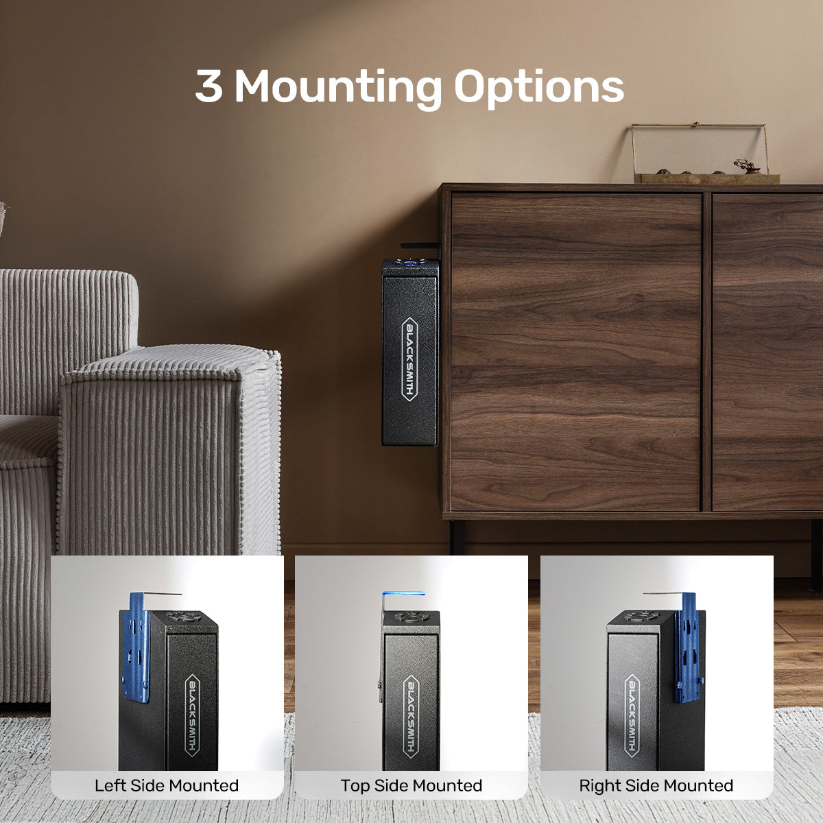 SF0203 Pro Pistol Safe, Slider Fingerprint APP - Blacksmith