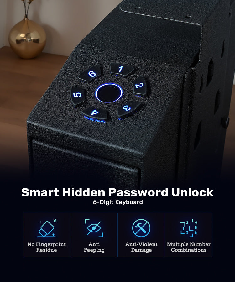 SF0203 Pro Pistol Safe, Slider Fingerprint APP - Blacksmith