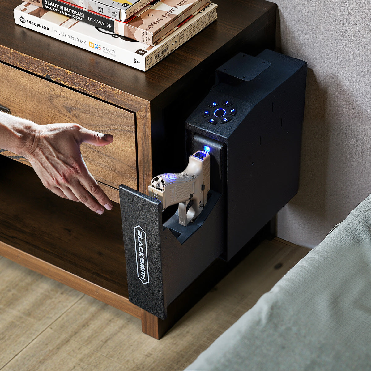 SF0203 Pro Pistol Safe, Slider Fingerprint APP - Blacksmith