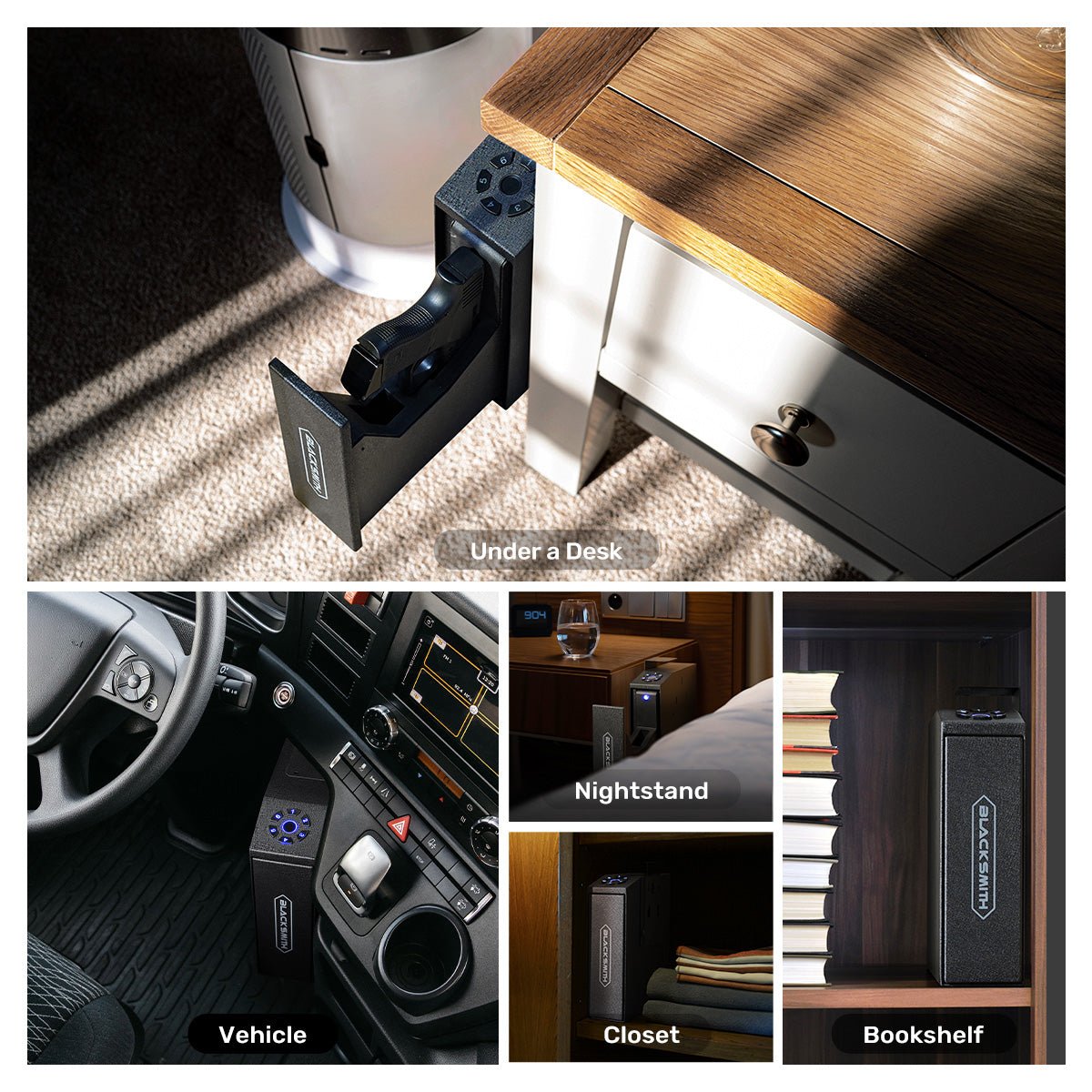 SF0203 Pro Pistol Safe, Slider Fingerprint APP - Blacksmith